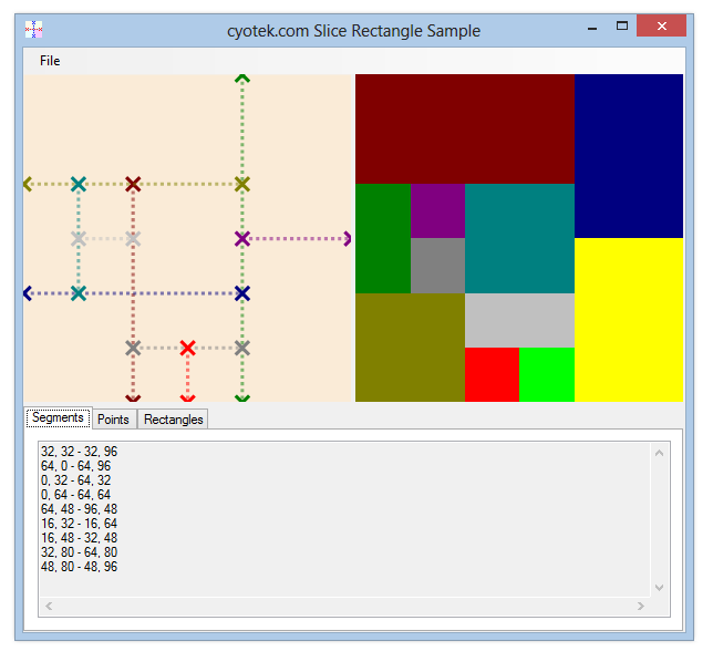 Dividing Up A Rectangle Based On Pairs Of Points Using C Articles And Information On C And