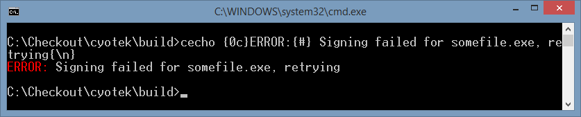 ColorEcho - adding colour to echoed batch text - Articles and ...
