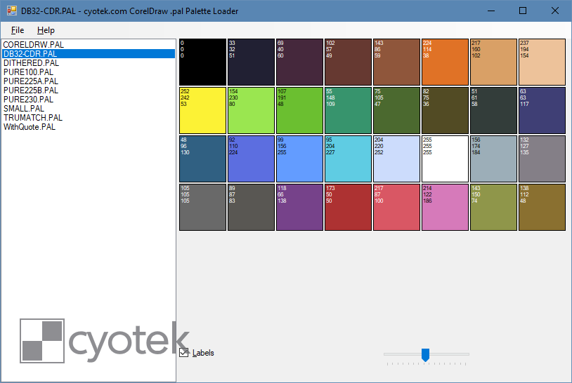 Working with CorelDRAW Palettes part 1, reading .pal files - Articles ...