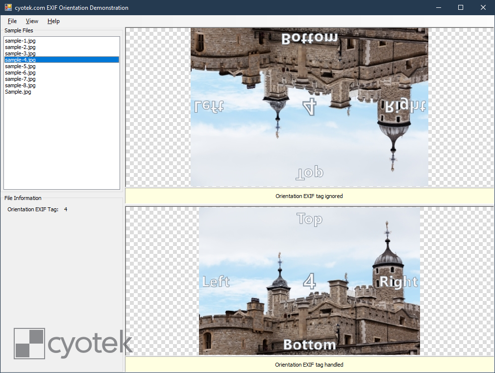 Handling The Orientation Exif Tag In Images Using C Articles And Information On C And Net 9813