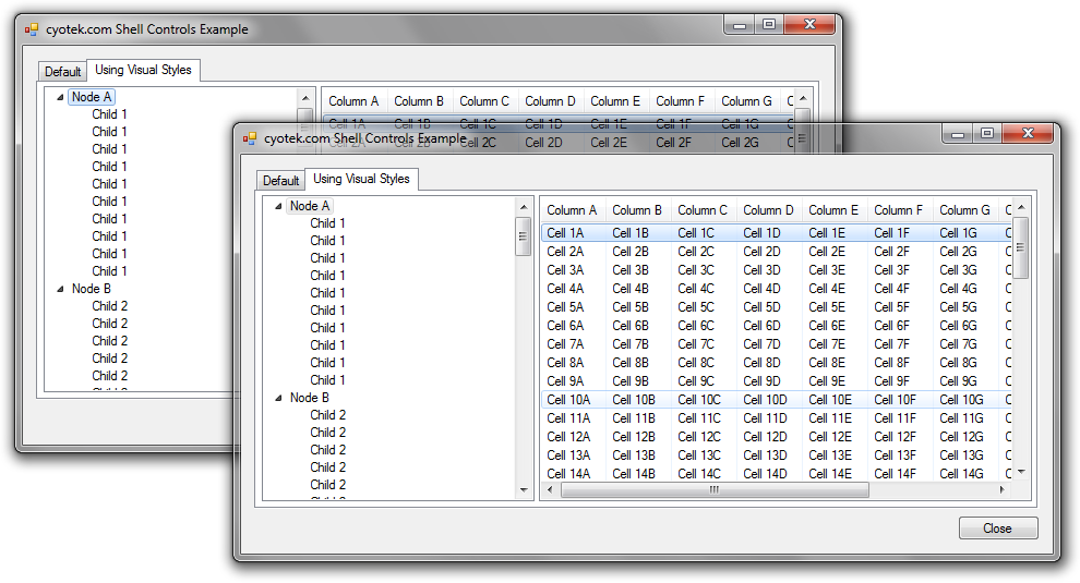 Enabling Shell Styles For The Listview And Treeview Controls In C