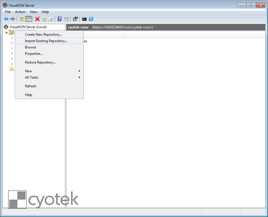 Upgrading A Svn Repository Using Visualsvn Server Articles And Information On C And Net