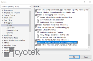 New option in Visual Studio 2019 keeps console window open after ...