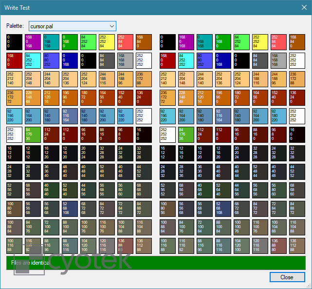Reading And Writing 18 Bit Rgb Vga Palette Pal Files With C Articles And Information On C