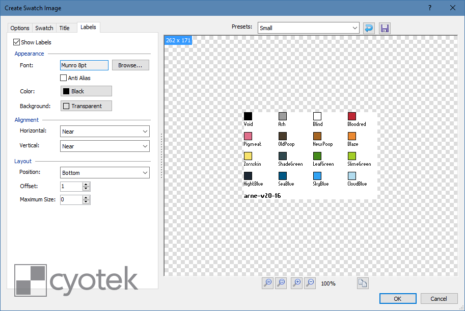 Palette Editor 1.6; in and out - Articles and information on Cyotek's ...